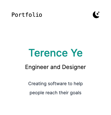 Portfolio of Terence Ye